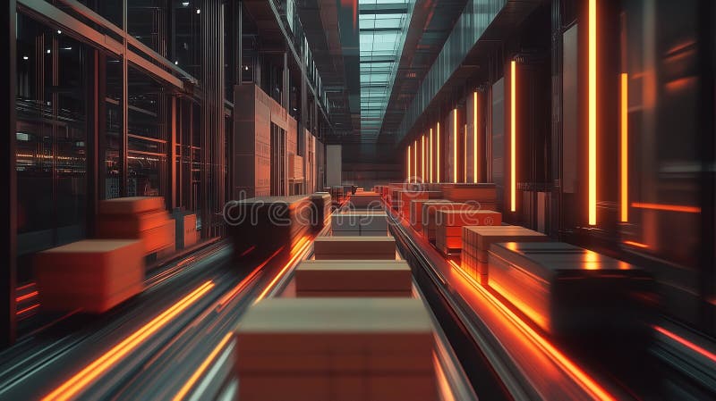 Dynamic Visual of Packages Moving through an Advanced Sorting Facility ...