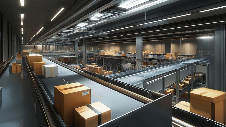 Dynamic Visual of Packages Moving through an Advanced Sorting Facility ...