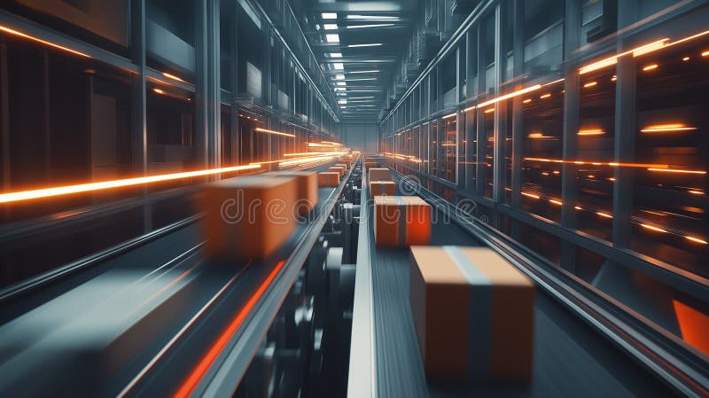 Dynamic Visual of Packages Moving through an Advanced Sorting Facility ...