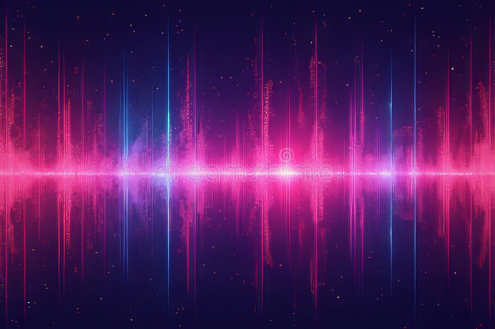 Dynamic Visual Representation of Audio Frequencies a Vibrant Abstract ...