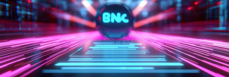 Dynamic Visual Representation of Digital Energy Flow in a Vibrant Neon ...