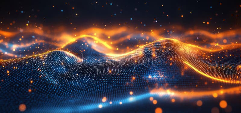 Dynamic Visual Representation of Digital Sound Waves in Vibrant Colors ...