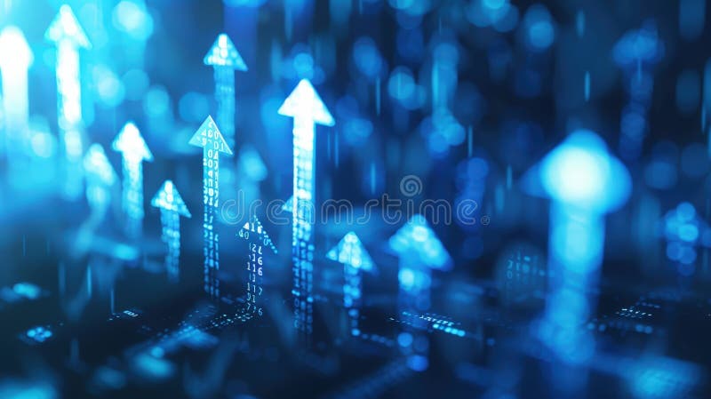 Dynamic Visual Representation of Rising Graph Arrows on a Digital ...