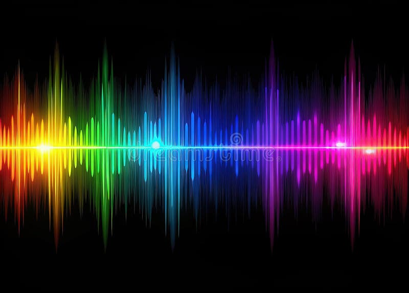 Dynamic Visual Representation of Sound Waves a Vibrant Abstract Music ...