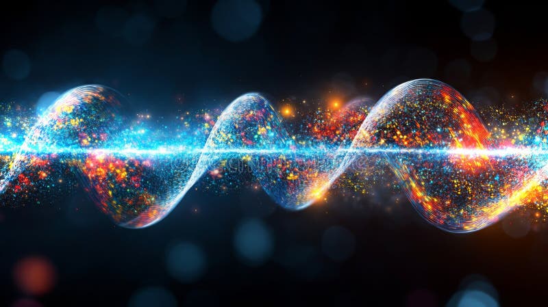 Dynamic Visual Representation of Sound Waves with Vibrant Colors and ...