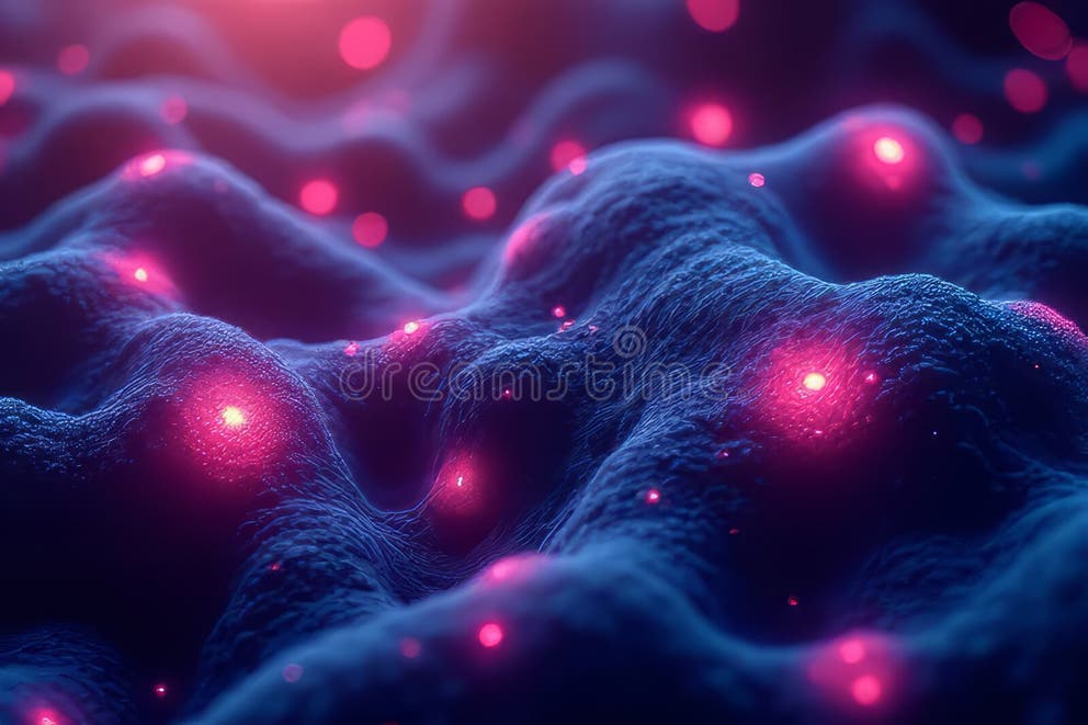 Dynamic Visualization of a Bioluminescent Cellular Structure a Glowing ...