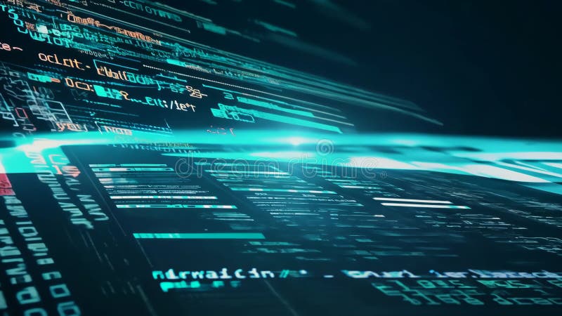 Futuristic Digital Interface with Moving Code for Technology Concepts ...