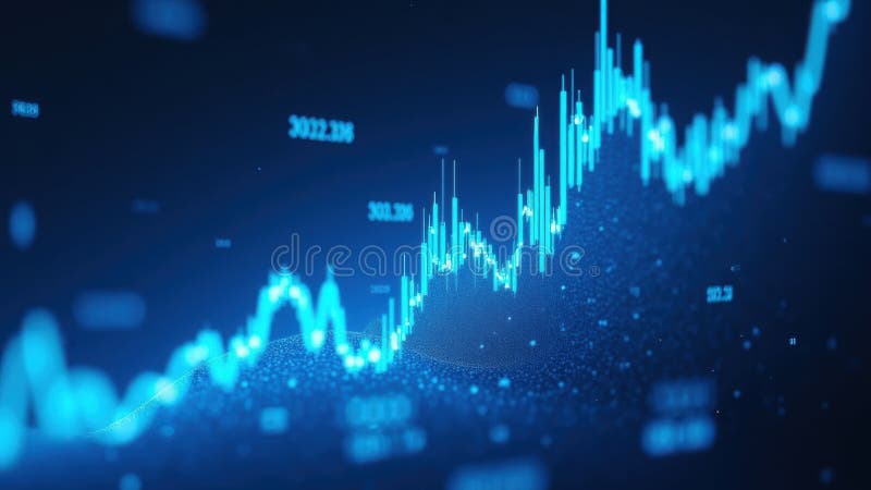 A Dynamic Visualization of Data Trending Upward is Depicted through ...