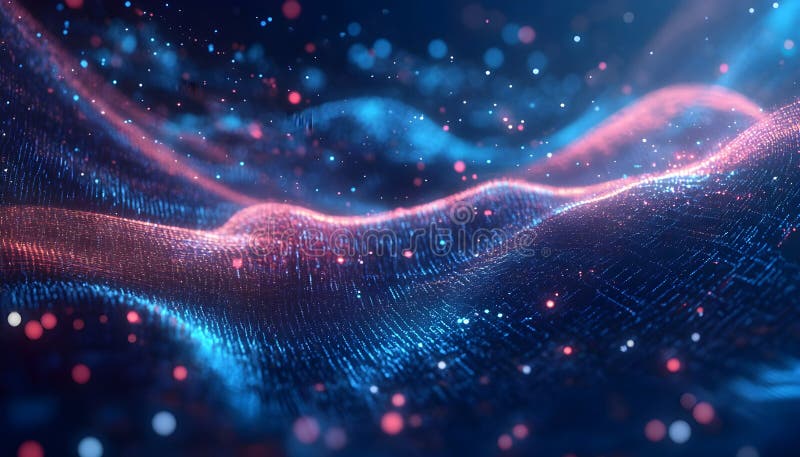 The Dynamic Visualization of Data Trends in a Futuristic Digital Landscape Stock Photo - Image ...