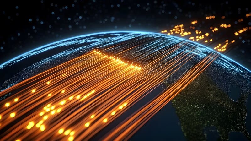 A Detailed Diagram of a Fiber Optic Cable System, Showing the Network ...