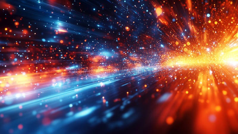 Dynamic Visualization of Light and Energy in Abstract Form Stock ...