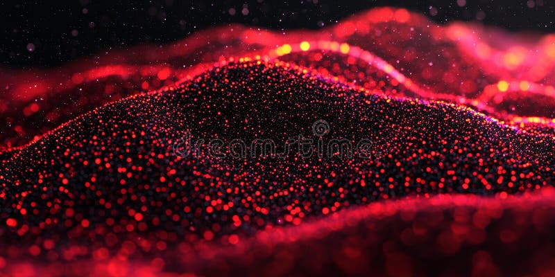 Dynamic Visualization of Media Trends in Red Stock Illustration ...