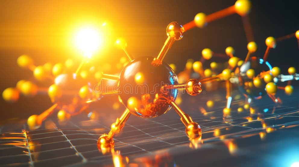 Dynamic Visualization of Solar Energy Molecule Conversion Vibrant ...