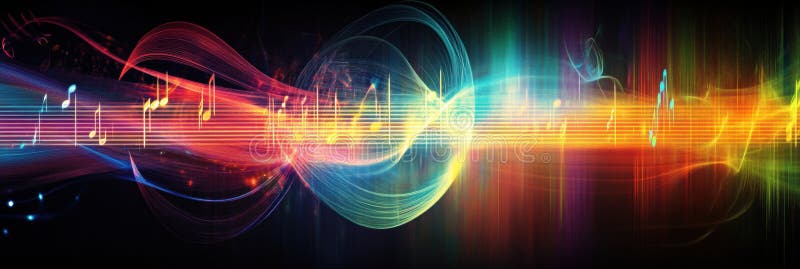 Dynamic Visualization of Sound Waves Combines Musical Notes and ...