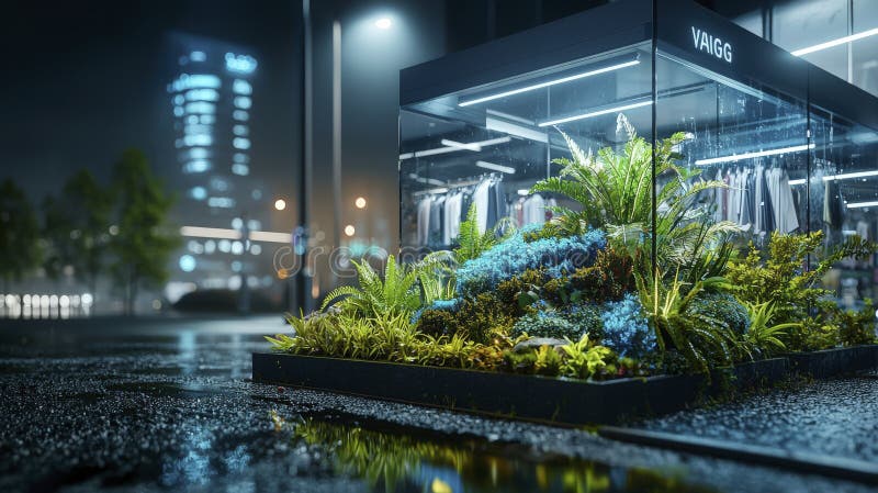 Dynamic Visualization of Urban Retail Battle Cityscape Night Scene ...