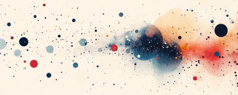 Colorful Abstract Dots and Splashes, Artistic Design Illustration ...