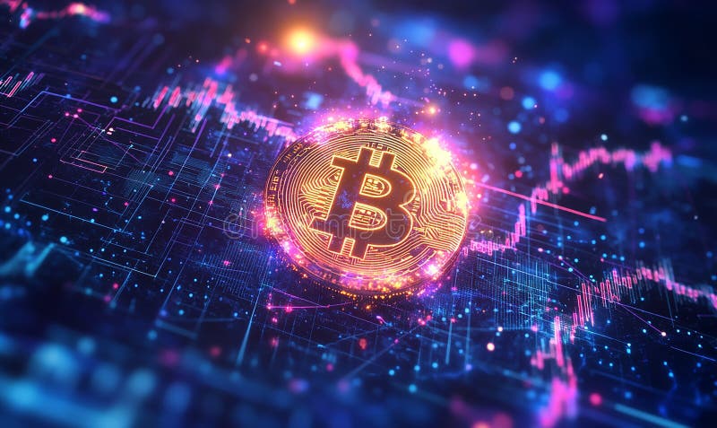 A Dynamic and Visually Striking Cryptocurrency Concept Image Featuring ...