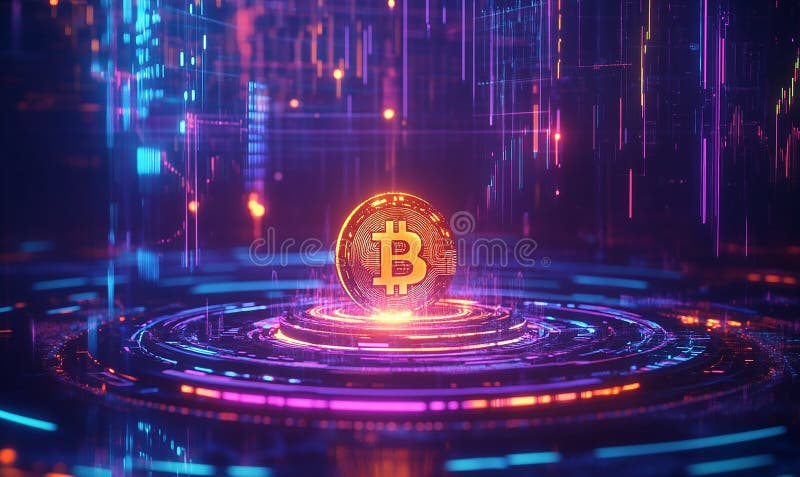 A Dynamic and Visually Striking Cryptocurrency Concept Image Featuring ...
