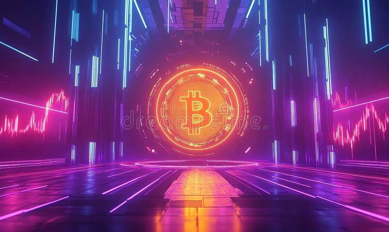 A Dynamic and Visually Striking Cryptocurrency Concept Image Featuring ...