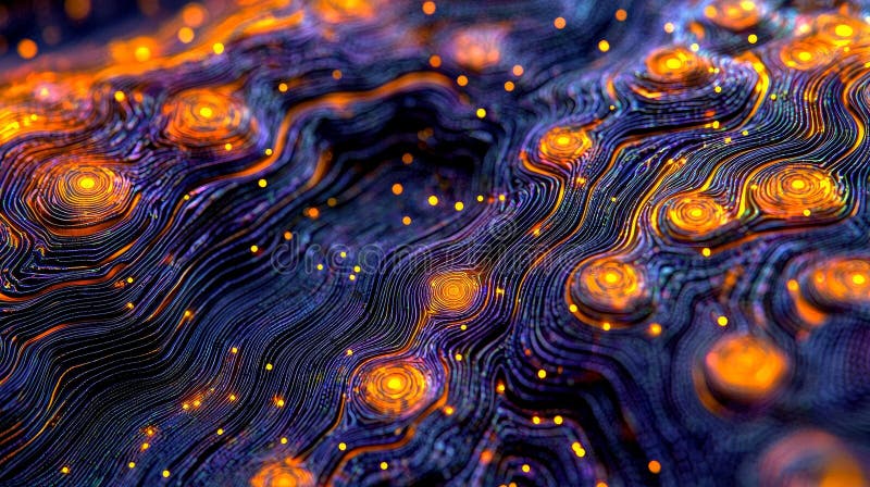 Dynamic Visuals of an AI System in Action Stock Illustration ...