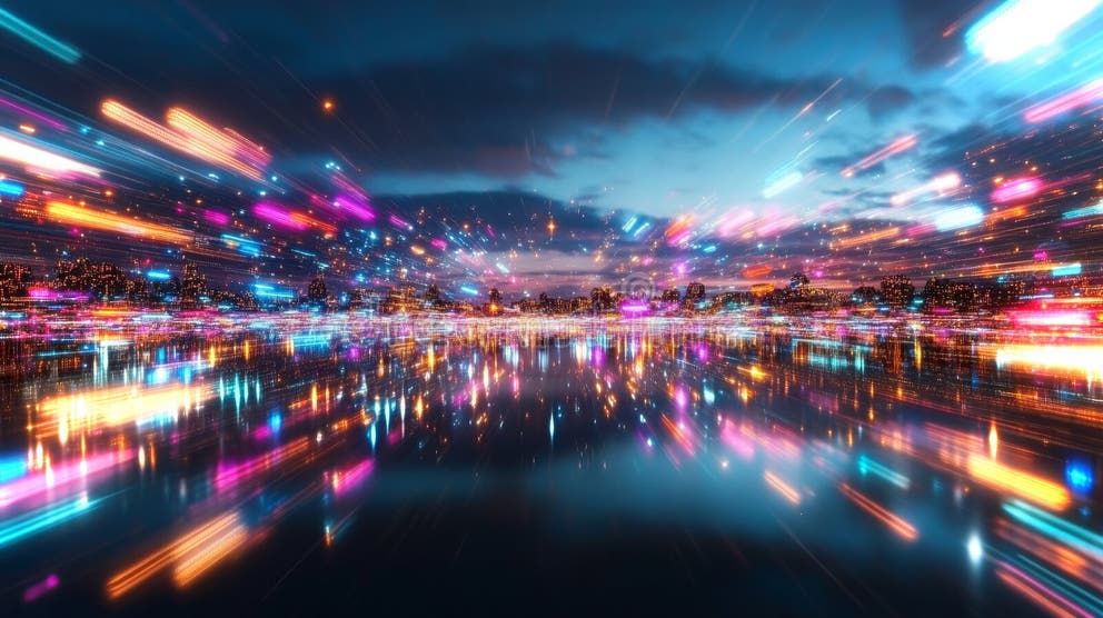 Dynamic Visuals of a BNPL-powered Metaverse with Vibrant Colors ...