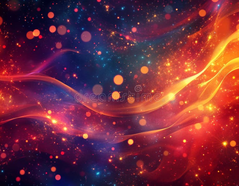 Dynamic Visuals are Formed when Abstract Waves of Red and Blue Light ...