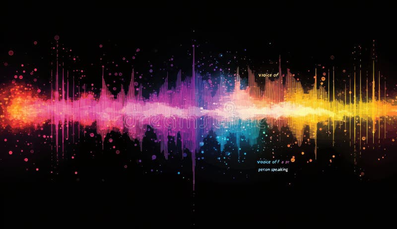 Vibrant Graphic of Colorful Sound Waves on a Dark Background Depicting ...