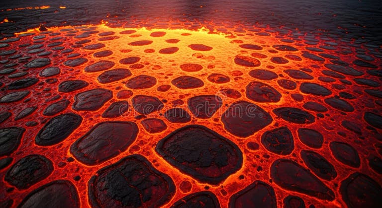 Dynamic Crust Covered Lava Pool with Randomized Cooling Islands ...
