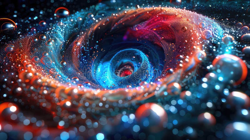 Abstract Vortex Red Blue Energy Digital Art Creation Stock Photos ...