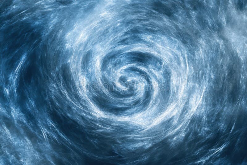 Dynamic Vortex of Swirling Blue Waves Captured in a Dramatic Oceanic ...