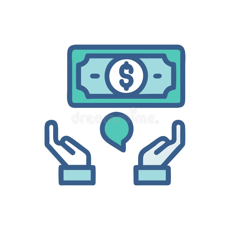 Dynamic Wages Icon for Compensation Stock Photo - Illustration of ...
