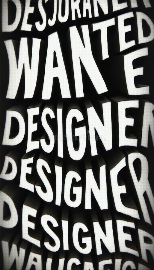 Dynamic Wanted Poster for Designers Stock Photo - Image of artistic ...