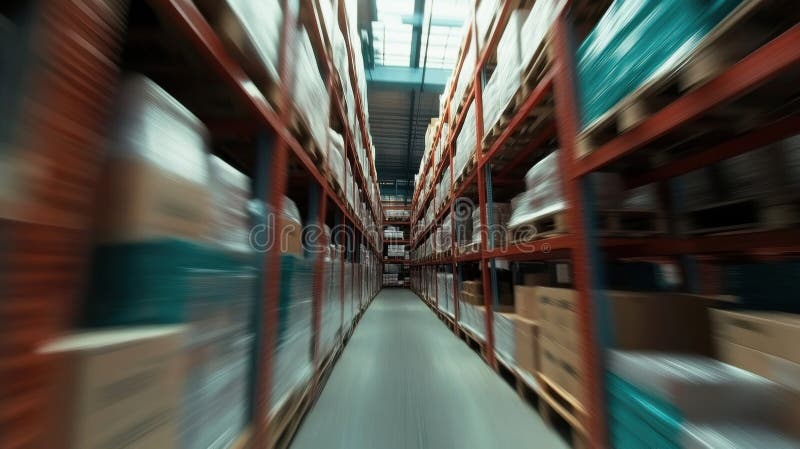 Dynamic Warehouse Aisle Capturing Speed and Motion in Industrial ...
