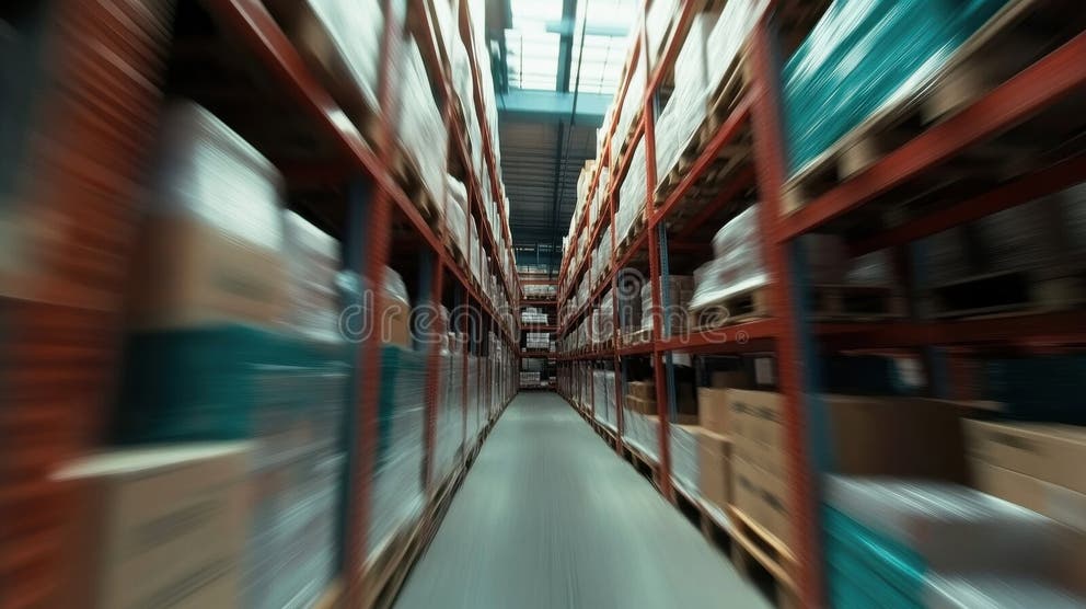 Dynamic Warehouse Aisle Capturing Speed and Motion in Industrial ...