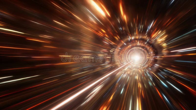 A Dynamic Warp Speed Effect Featuring Streaks of Light in Blue and ...