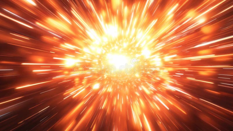 A Dynamic Warp Speed Effect Featuring Streaks of Light in Blue and ...