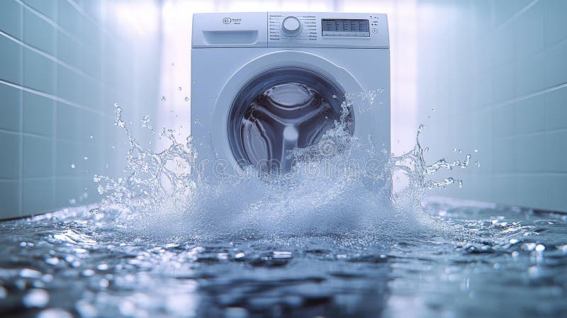 Dynamic Washing Machine Splash Effect Generative AI Stock Illustration ...