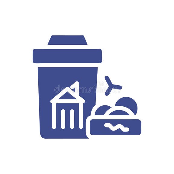 Dynamic Waste Disposal Icon for Safety Stock Illustration ...