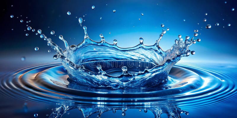 Dynamic Water Crown a Stunning Splash and Ripple Effect. Generative AI ...