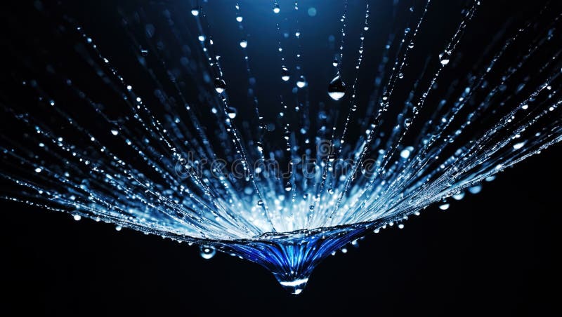 Dynamic Water Drop Splash Effect Stock Illustration - Illustration of ...