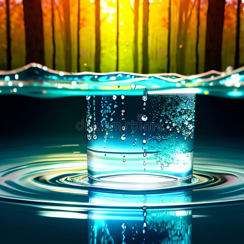 Dynamic Water Droplet Background Water Element Material Water Surface ...