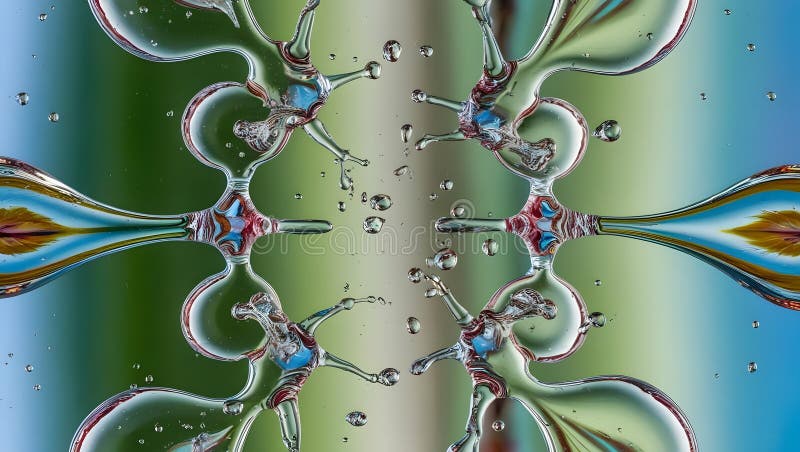 Dynamic Water Droplet Interaction Abstract Art Digital Illustration ...