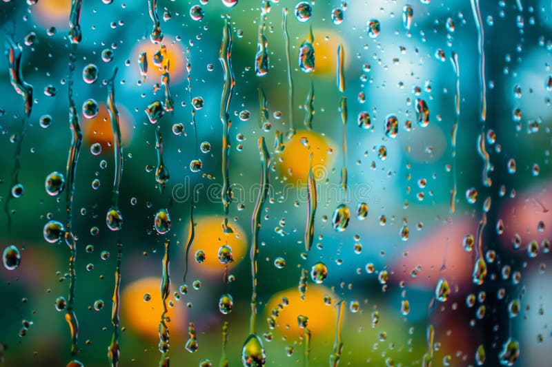 Dynamic Water Droplets Creating Unique Patterns on Glass Surfaces with ...
