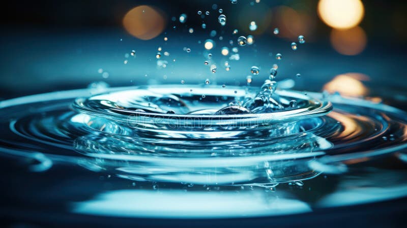 A Single Drop of Water Creates Concentric Circles on the Mirror-smooth ...