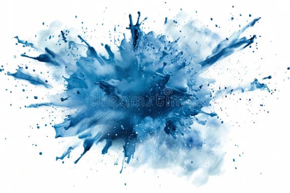 Dynamic Water Explosion Effect, Isolated on a White Background Stock ...