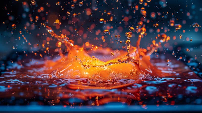 Dynamic Water and Fire Splash, Generative AI Stock Image - Image of ...