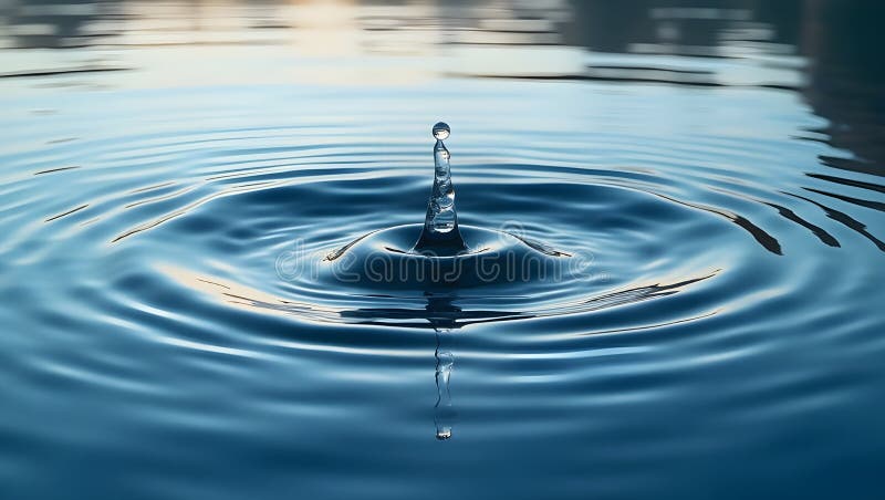 Dynamic Water Ripples Spreading Out in Concentric Circles Stock ...