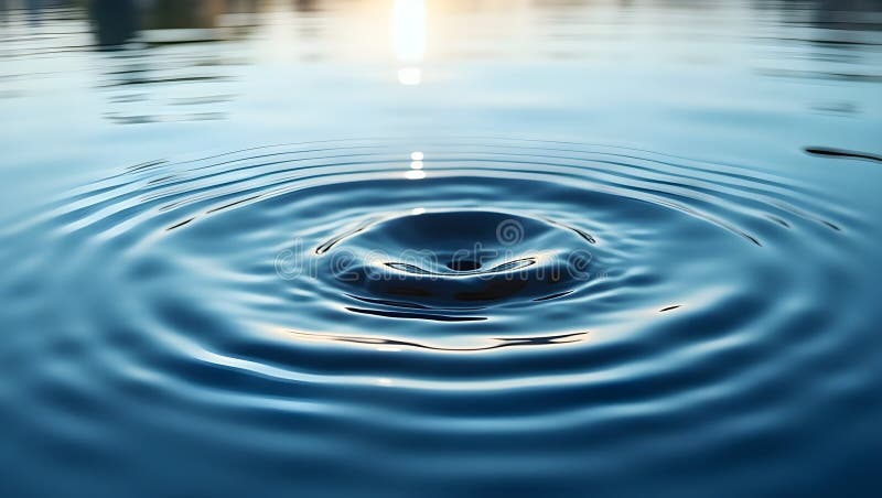 Dynamic Water Ripples Spreading Out in Concentric Circles Stock ...
