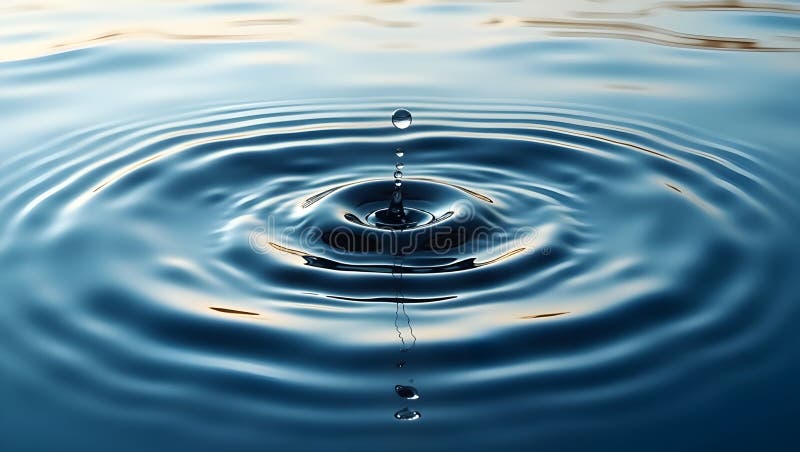 Dynamic Water Ripples Spreading Out in Concentric Circles Stock ...