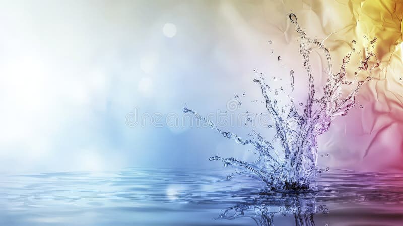 Dynamic Water Splash Action Serene Lake Visual Art Soft Gradient ...